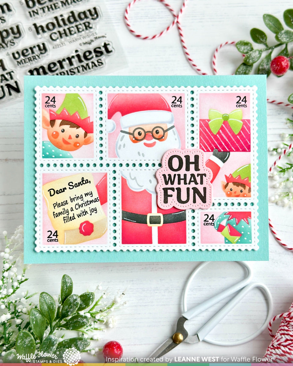 Postage Collage Dear Santa Stamp Set – WaffleFlower.com