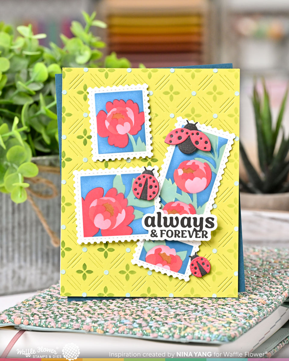 Dashed Lattice Dots Stencil – WaffleFlower.com