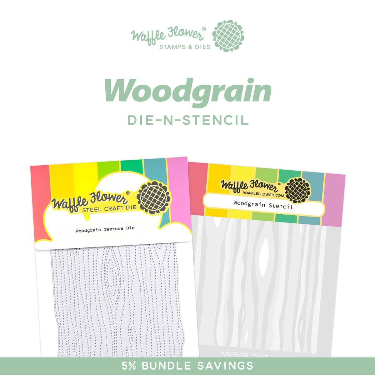 Woodgrain Die-n-stencil – WaffleFlower.com