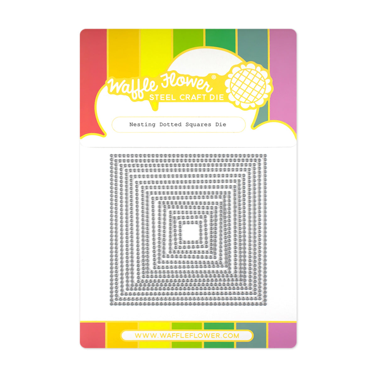 (Pre-Order) Nesting Dotted Squares Die – WaffleFlower.com