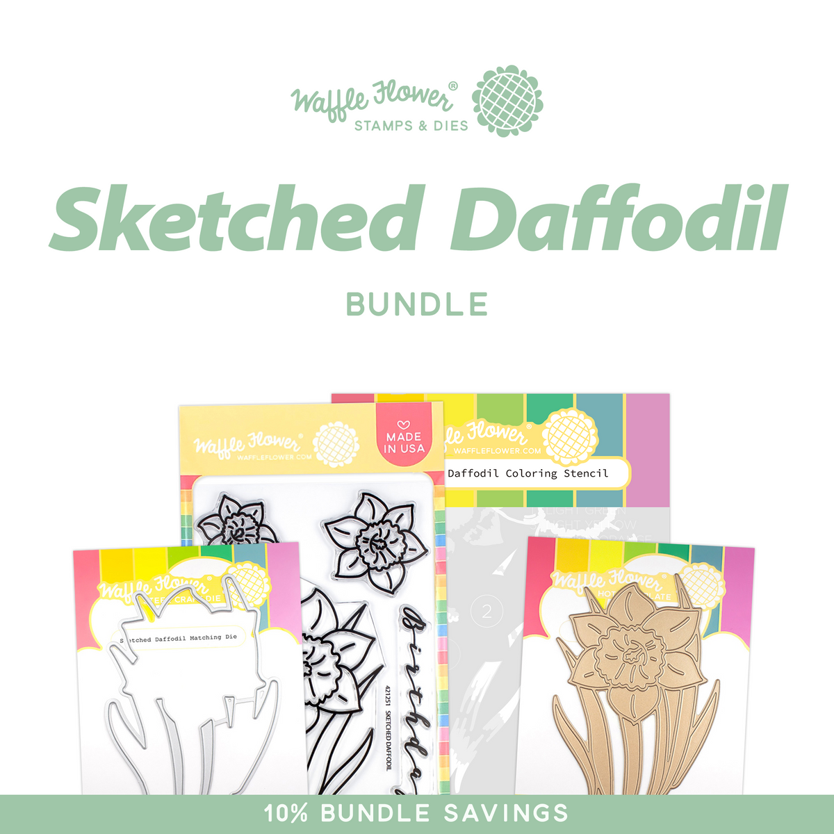Sketched Daffodil Bundle (Save 10%) – WaffleFlower.com