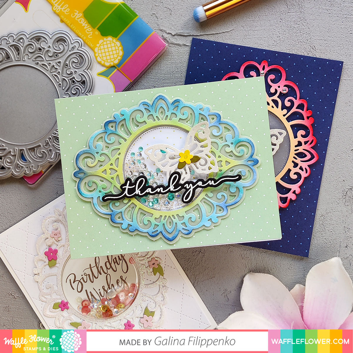 Elegant Oval Frame Die – WaffleFlower.com