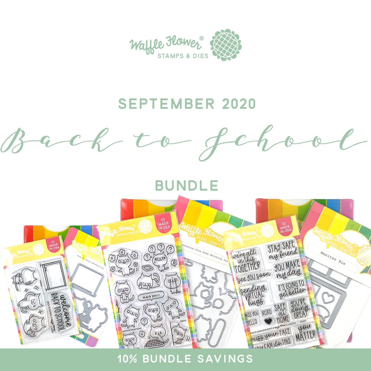 Intro to Back to School Bundle in Waffle Flower September Release ...