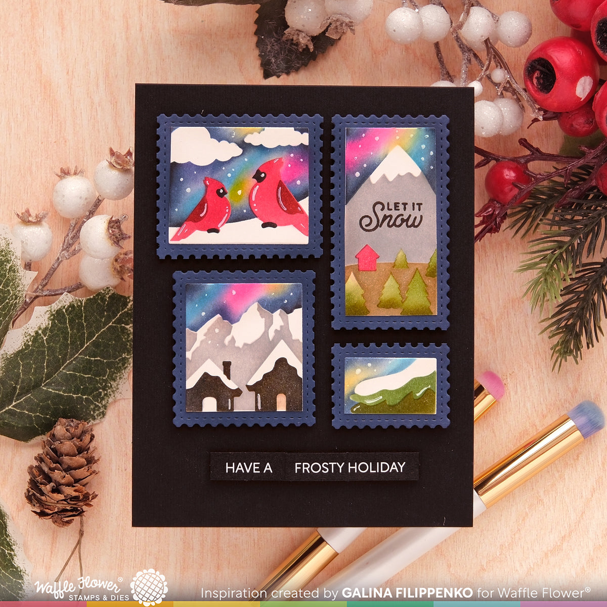 More Inspiration for Postage Collage Snowy – WaffleFlower.com