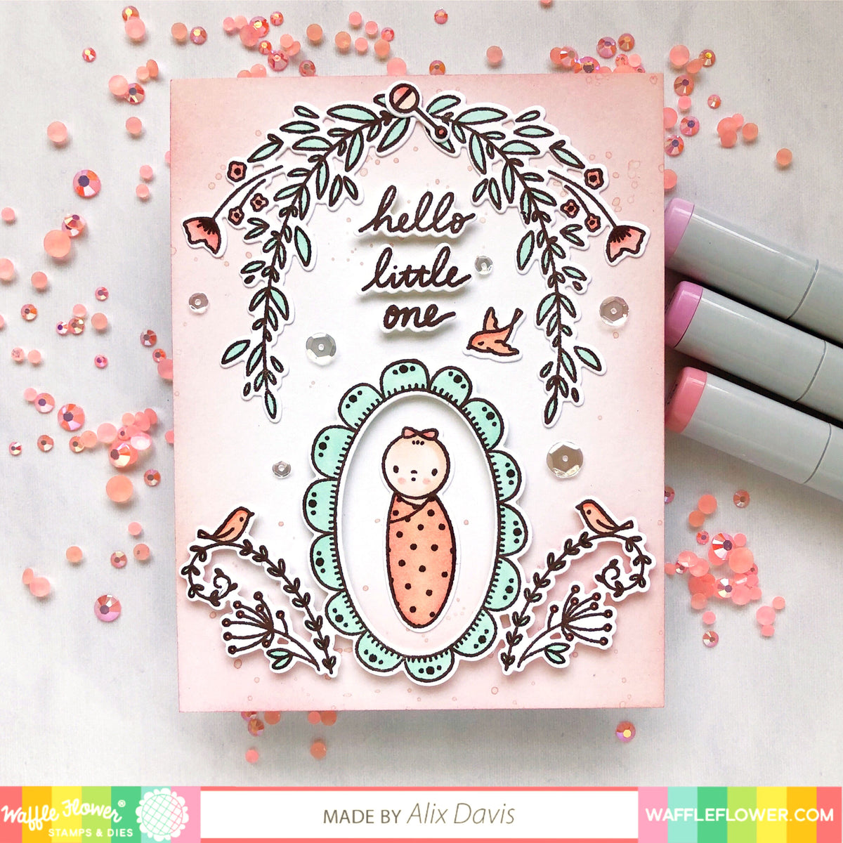 Ideas for Little One Baby Stamp Set by Alix Davis – WaffleFlower.com