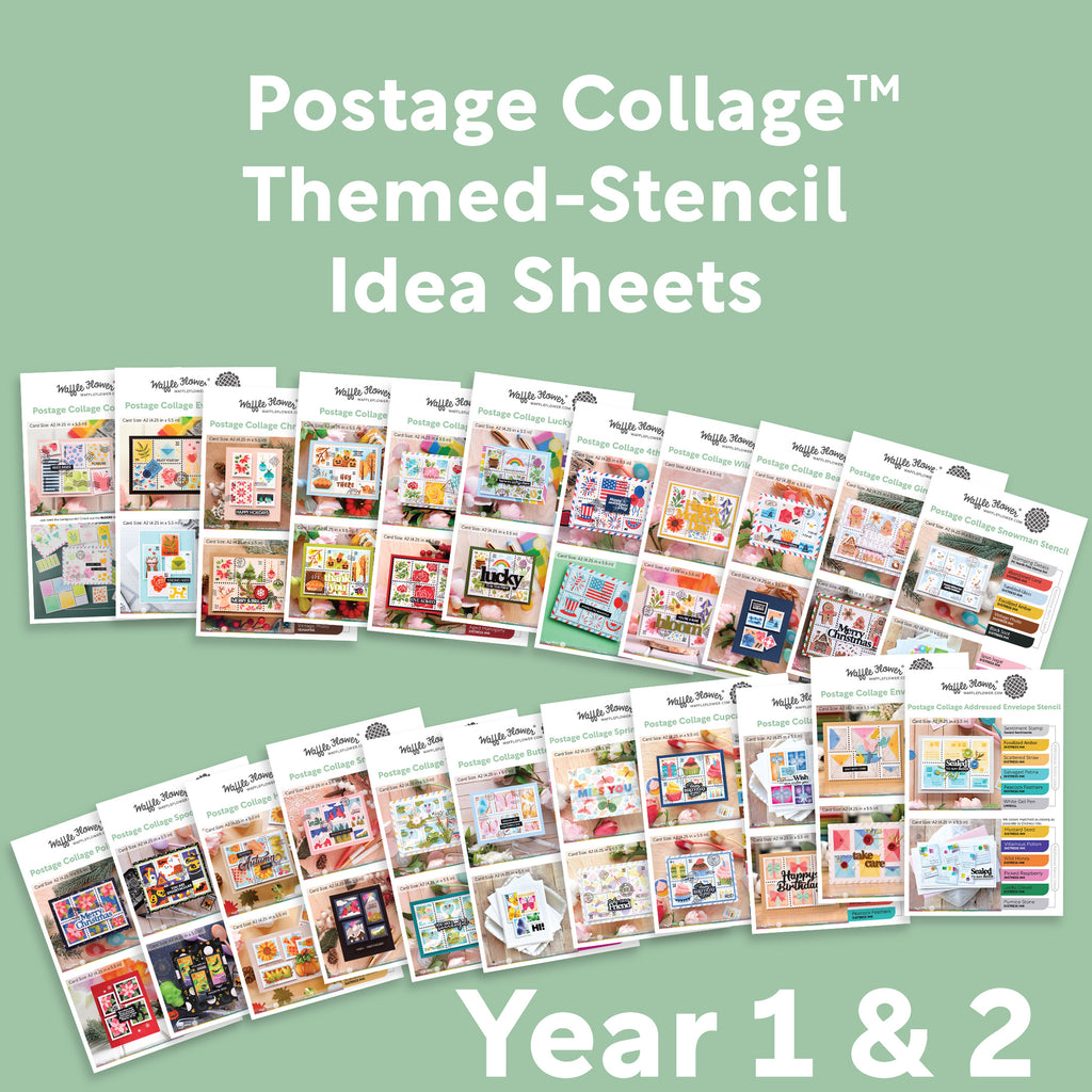 Postage Collage Themed Stencil Idea Sheets for Year 1 & Year 2 ...
