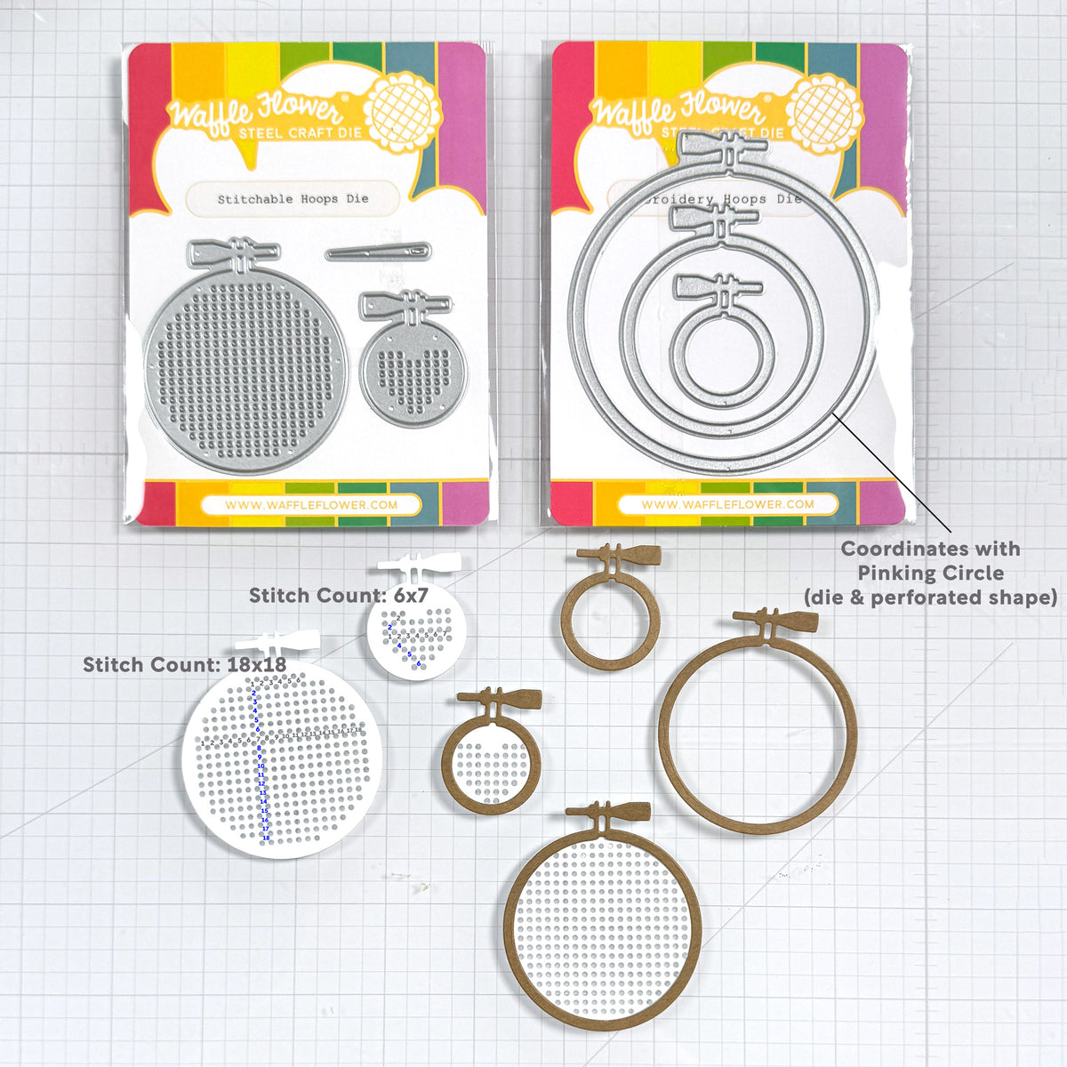 Stitchable Hoops Die – WaffleFlower.com
