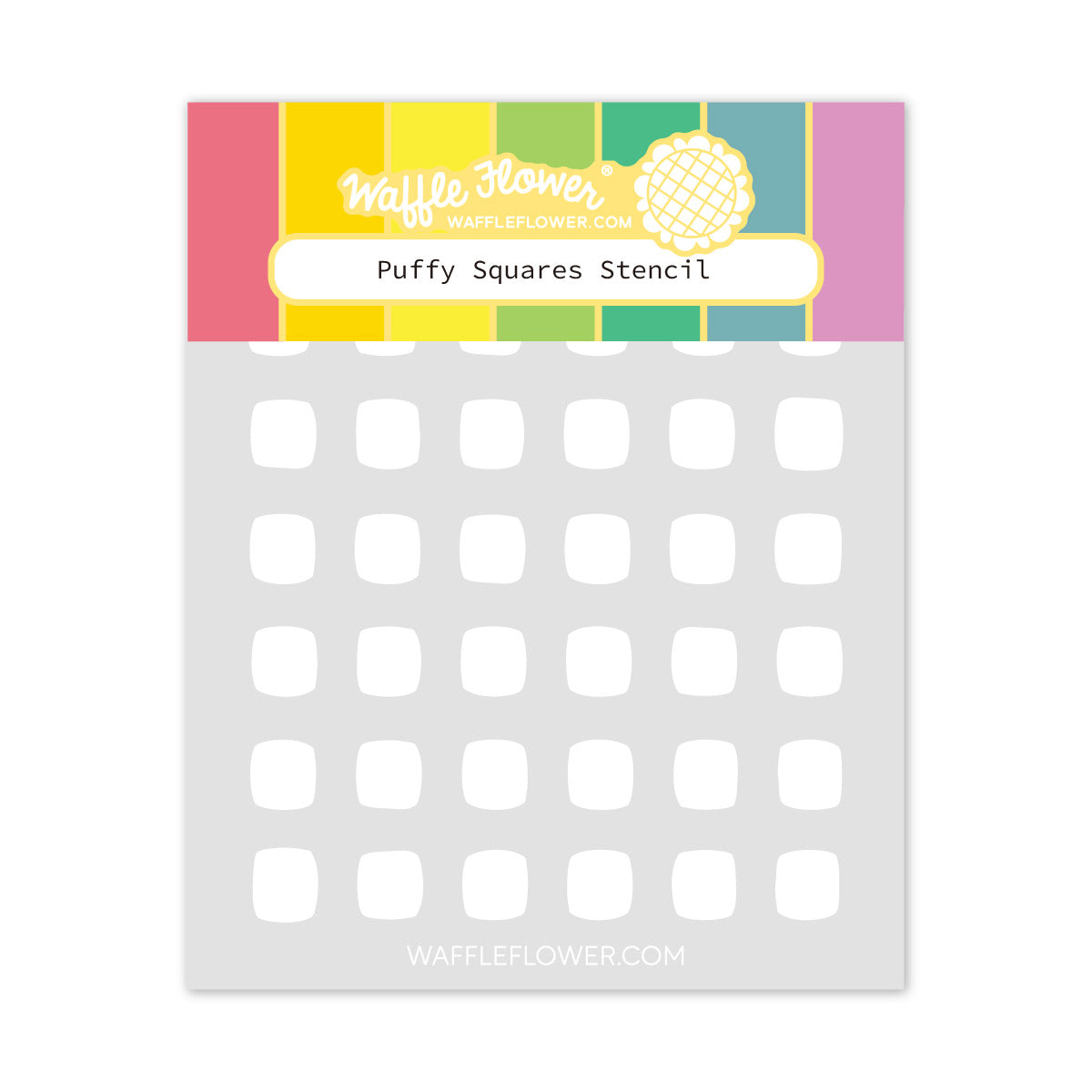 Puffy Squares Stencil – WaffleFlower.com