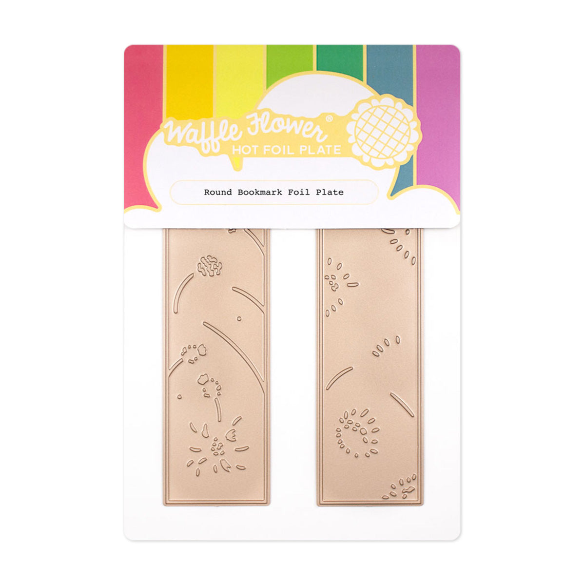 Round Floral Bookmark Foil Plate – WaffleFlower.com