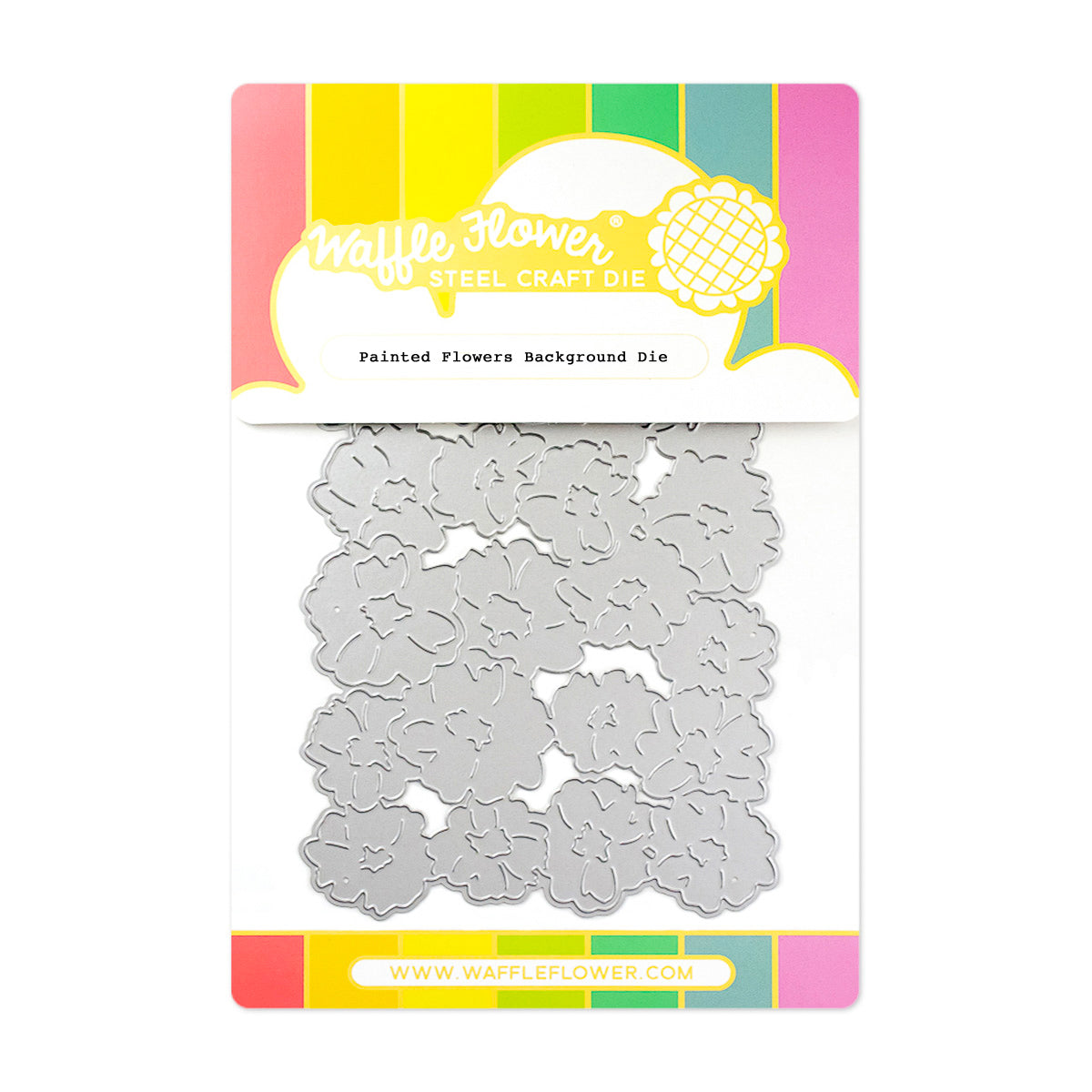 Painted Flowers Background Die – WaffleFlower.com