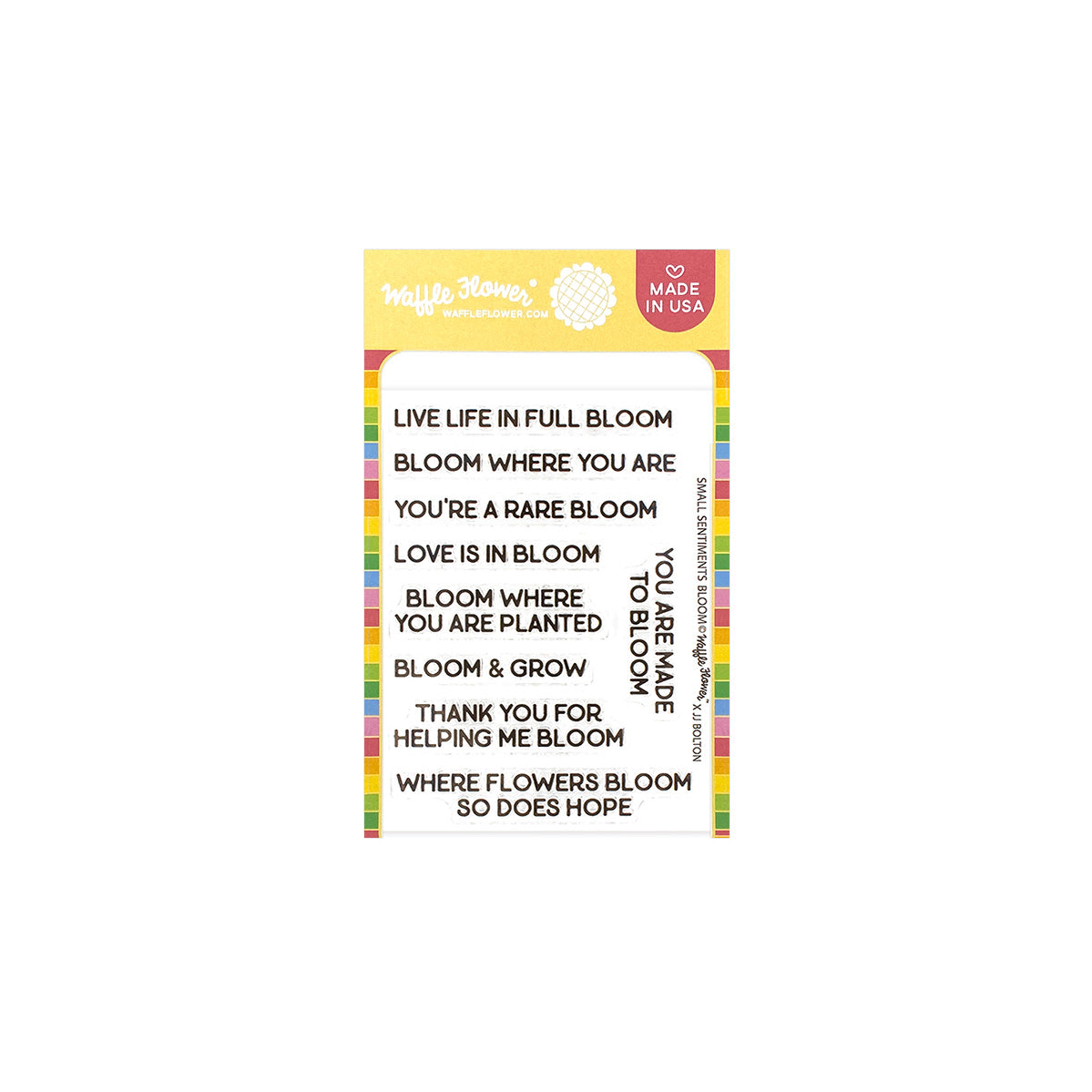 Small Sentiments Bloom Stamp Set – WaffleFlower.com