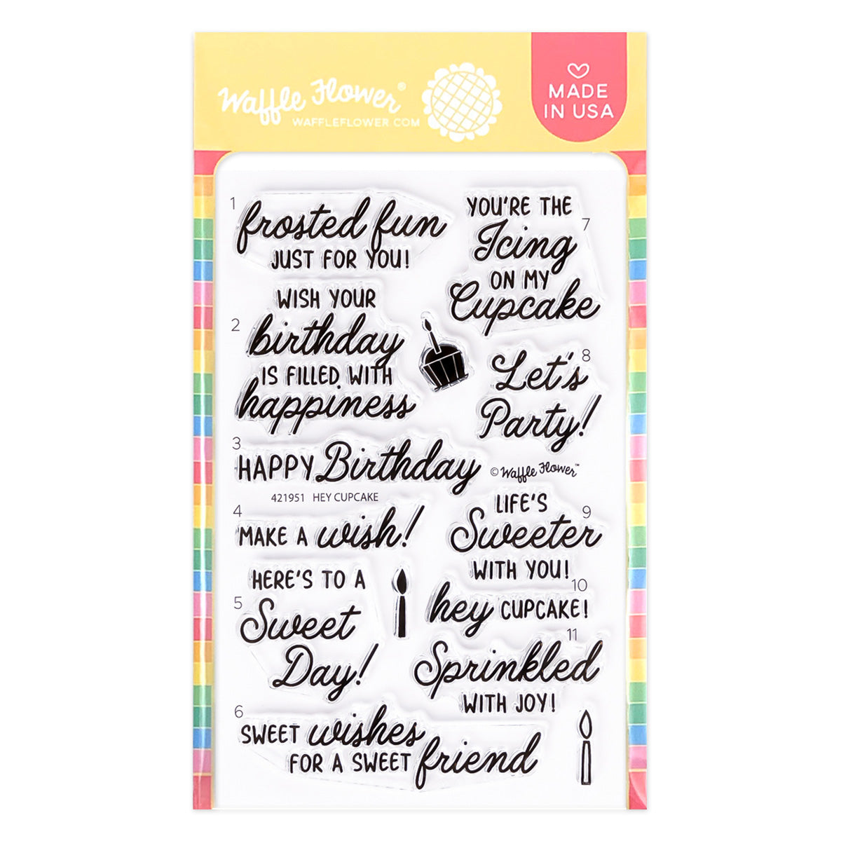 Hey Cupcake Sentiments Stamp Set – WaffleFlower.com