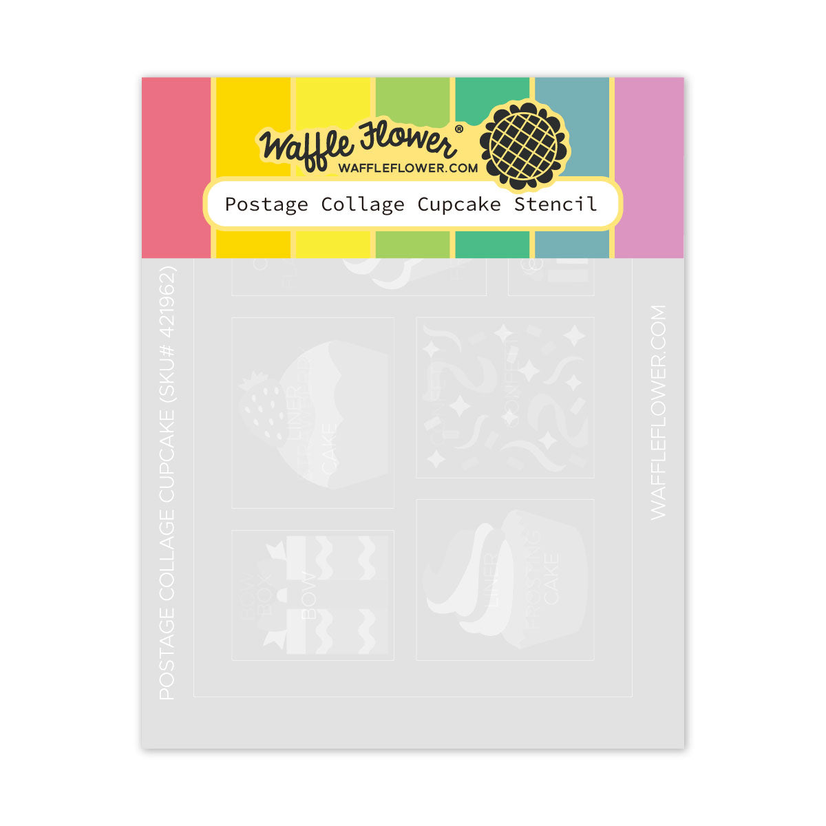 Postage Collage Cupcake Stencil – WaffleFlower.com