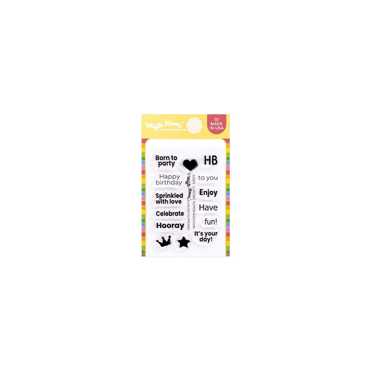 Cupcake Topper Additions Stamp Set – WaffleFlower.com