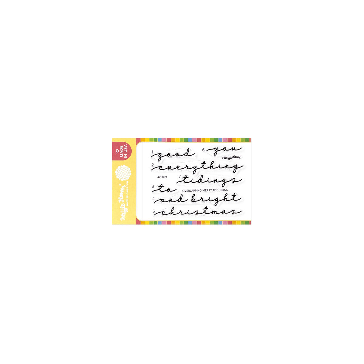 Overlapping Merry Additions Stamp Set – WaffleFlower.com