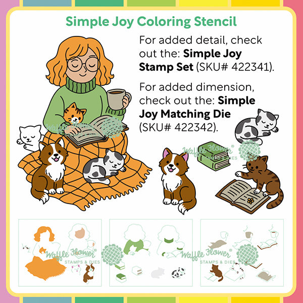 Simple Joy Coloring Stencil – WaffleFlower.com