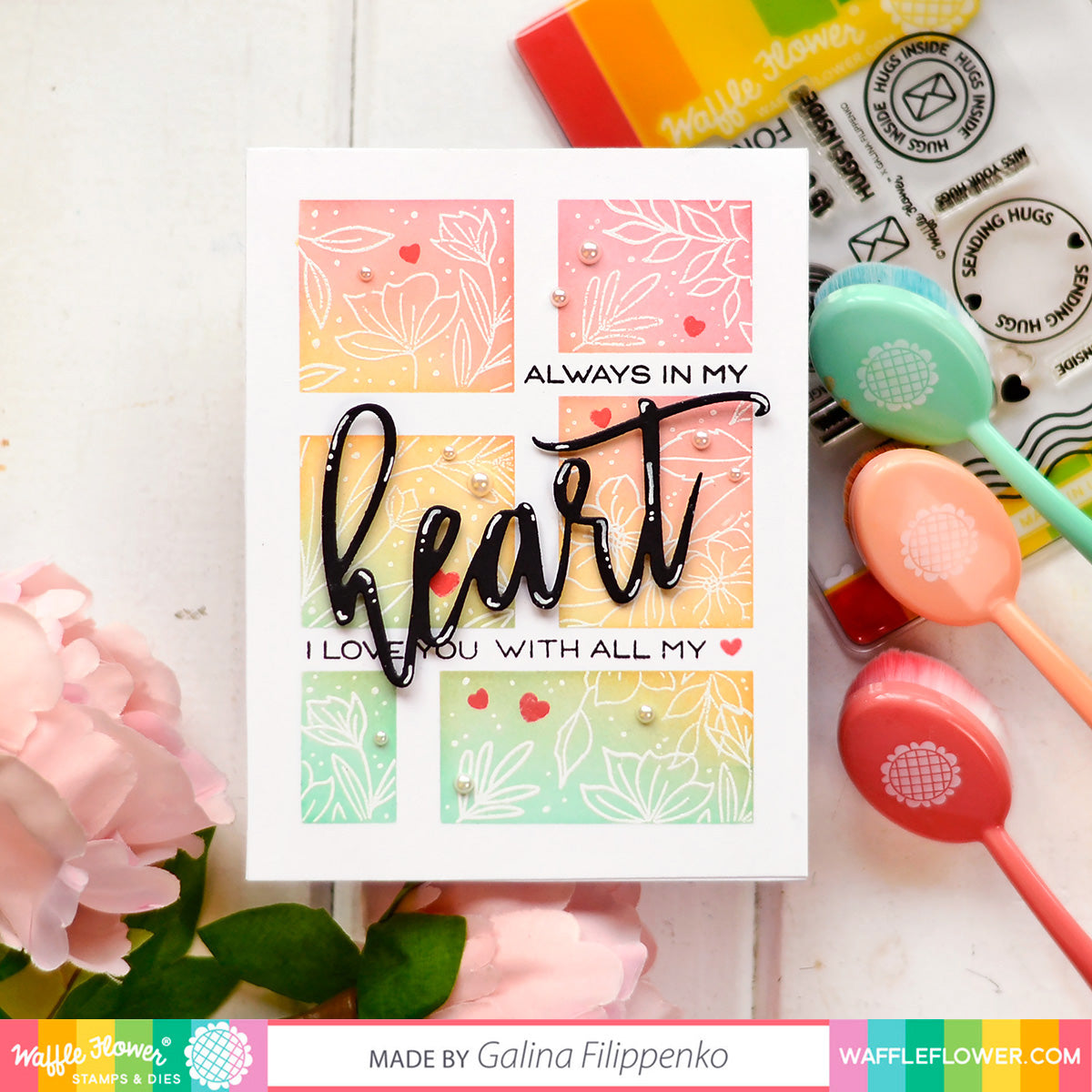 Postage Collage Coloring Stencil – WaffleFlower.com