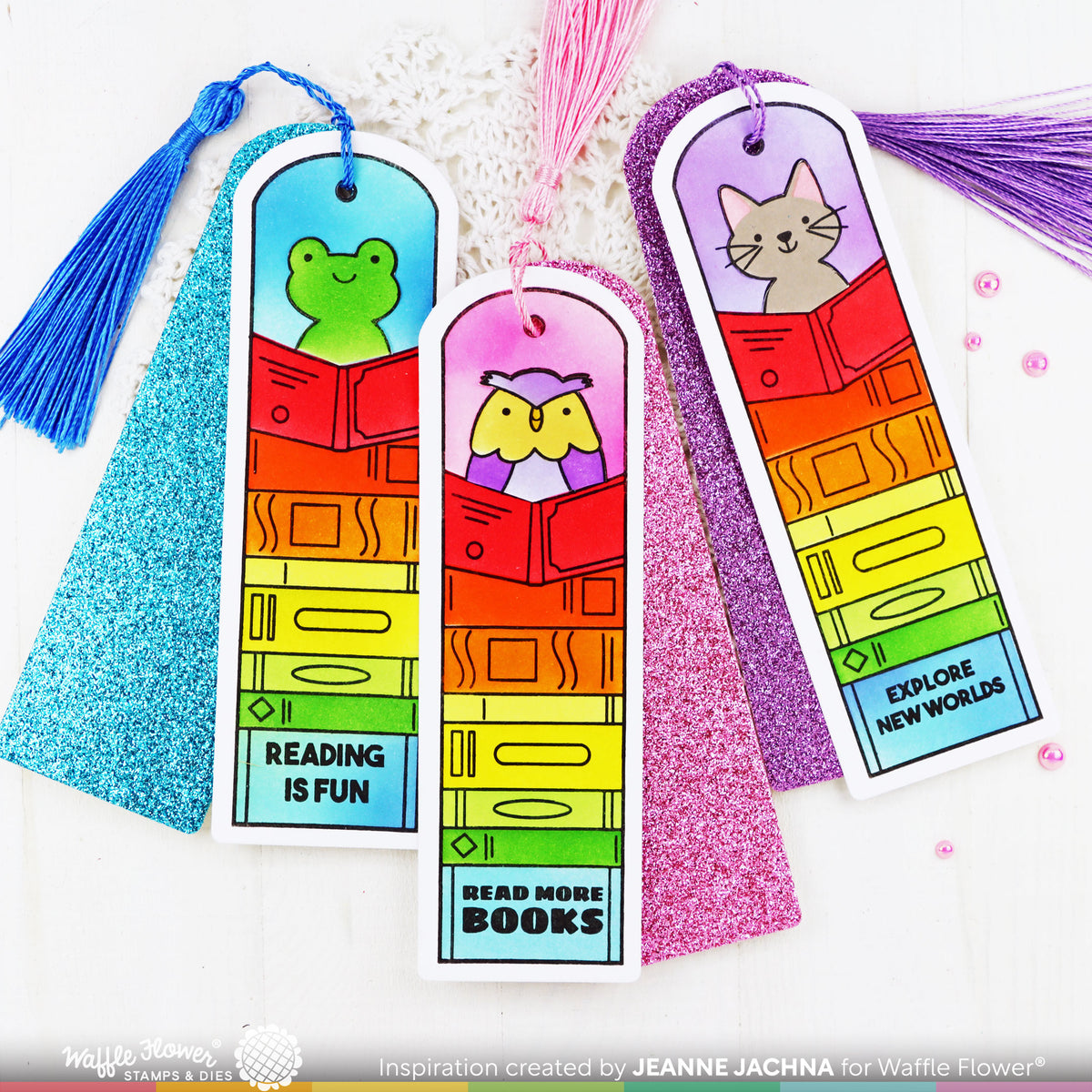 Round Bookmark Sayings Stamp Set – WaffleFlower.com