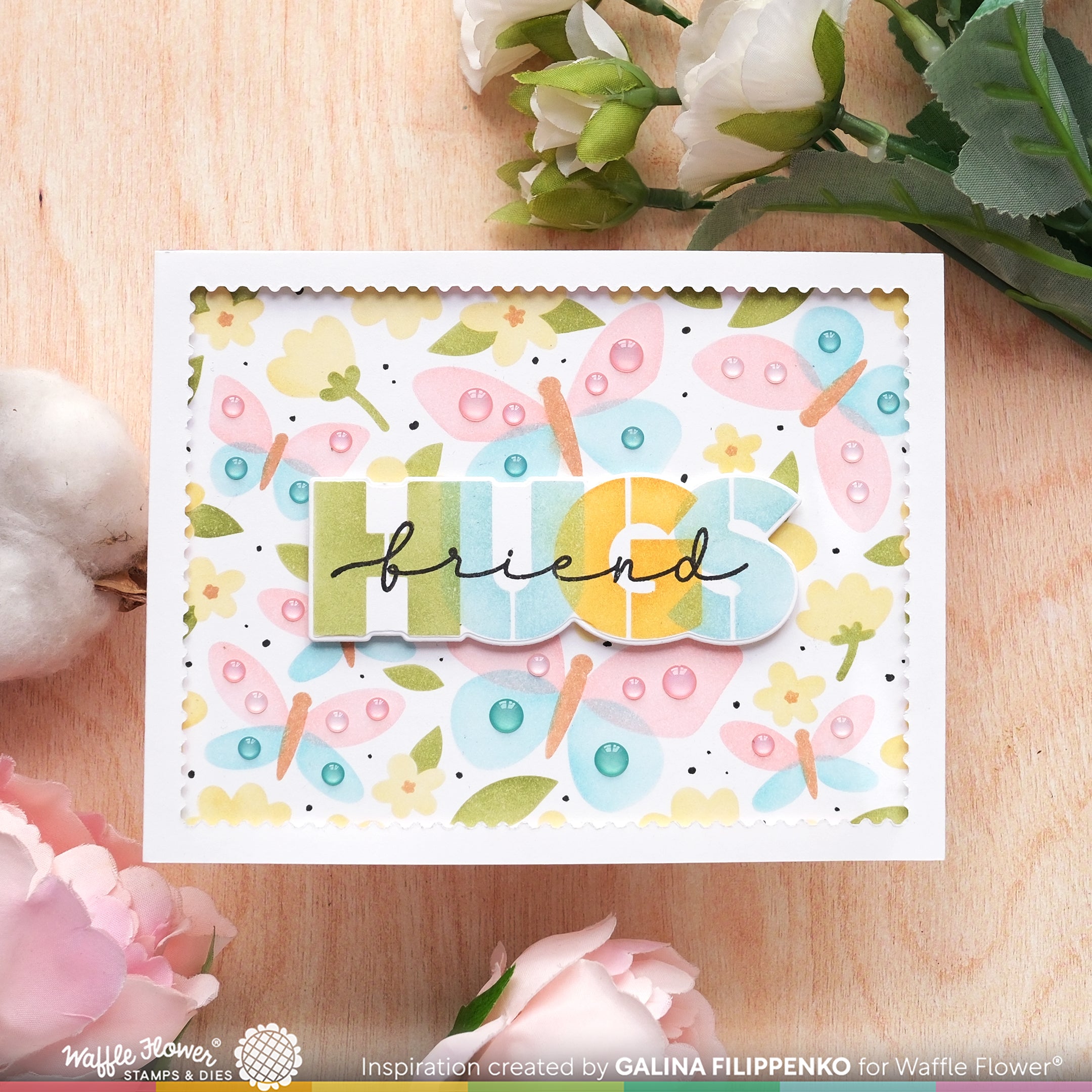 Overlapping Hugs Additions Stamp Set – WaffleFlower.com