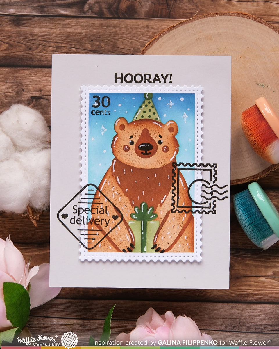 Nesting Postage Collage Stamp Set – WaffleFlower.com