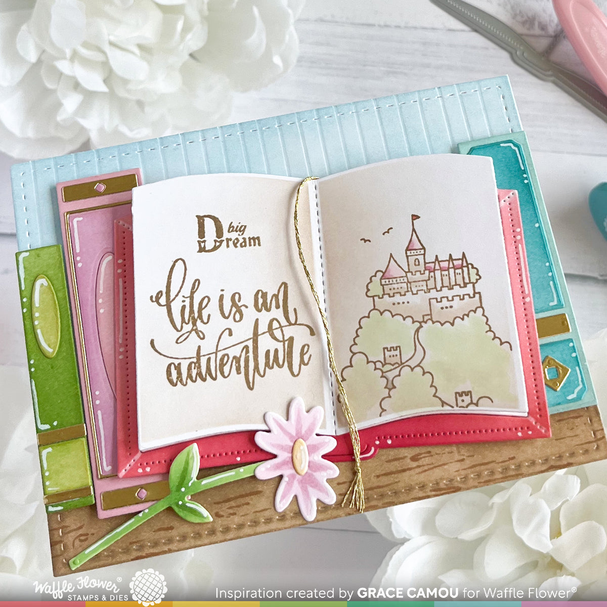 Open Book Sentiments Stamp Set – WaffleFlower.com