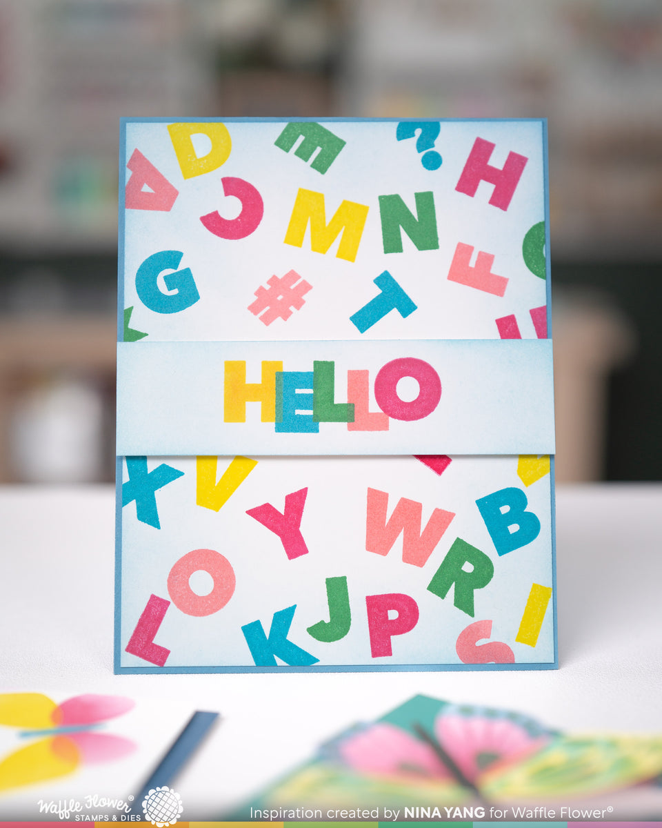 Overlapping Alpha Stamp Set – WaffleFlower.com