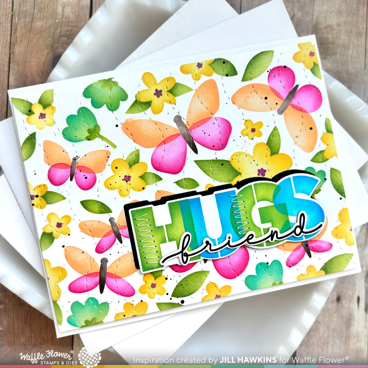 Overlapping Hugs Additions Stamp Set – WaffleFlower.com