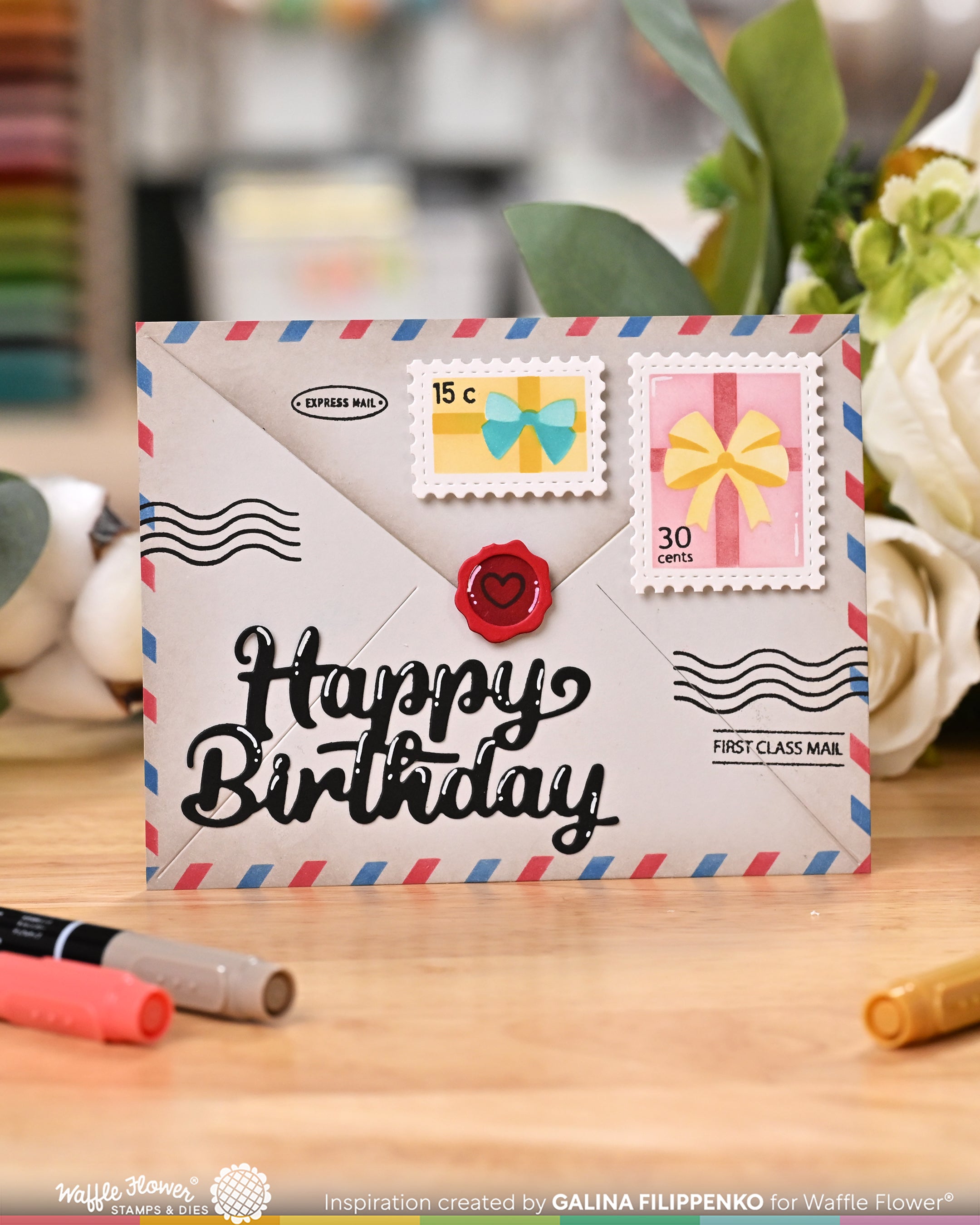 Postage Collage Gifts Stencil – WaffleFlower.com