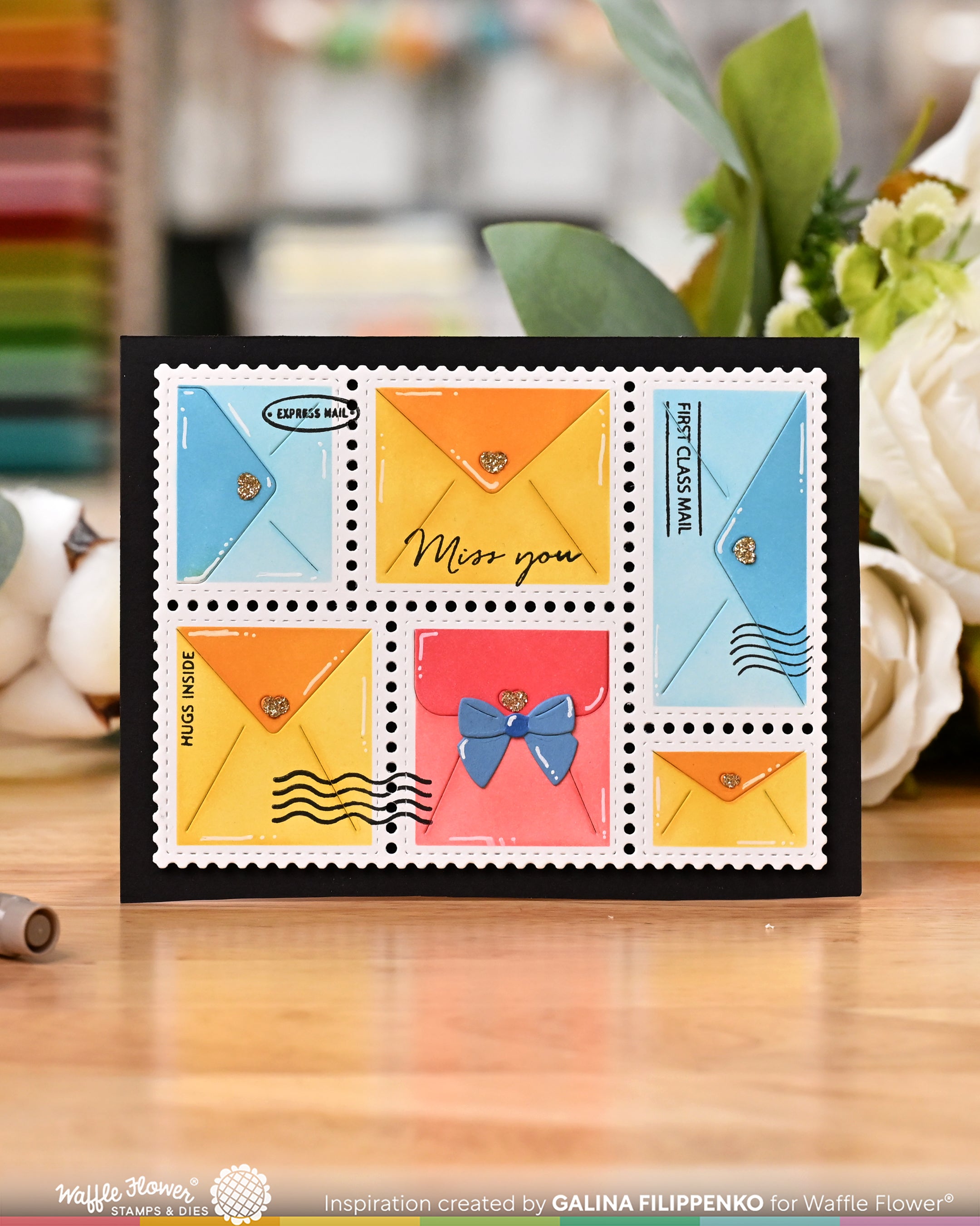 Postage Collage Envelope Die-n-stencil – WaffleFlower.com