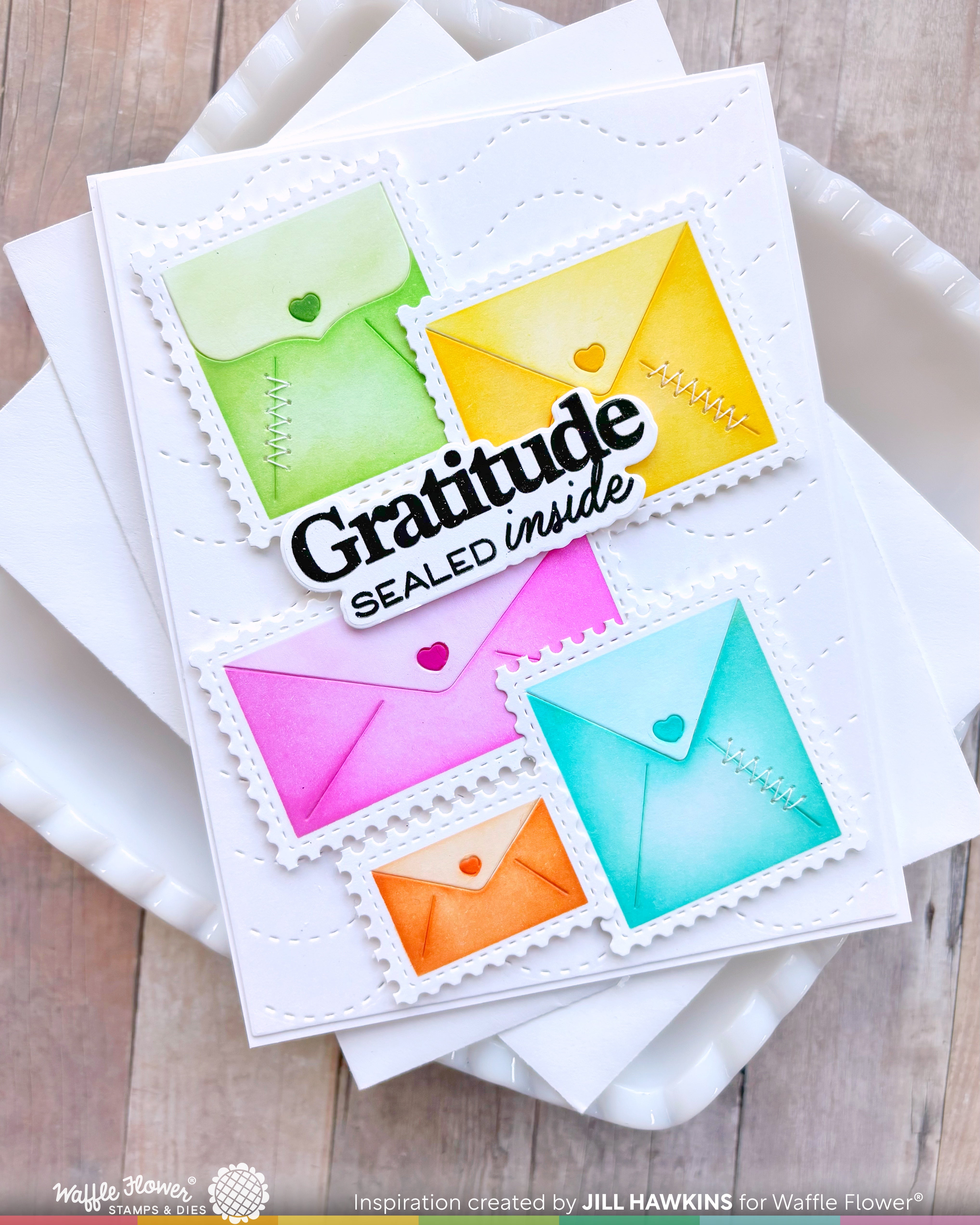 Postage Collage Envelope Stencil – WaffleFlower.com