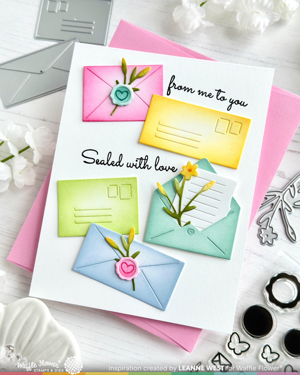 Postage Collage Mini Seals Stamp Set – WaffleFlower.com