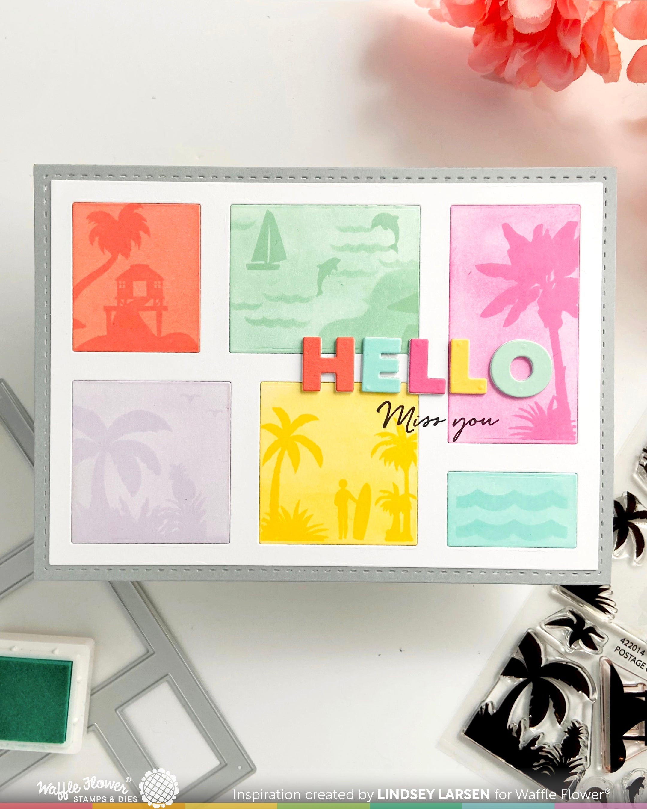 Postage Collage A6 Blocks Die – WaffleFlower.com