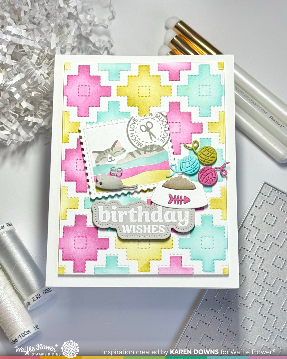 Quilted Squares Stencil – WaffleFlower.com