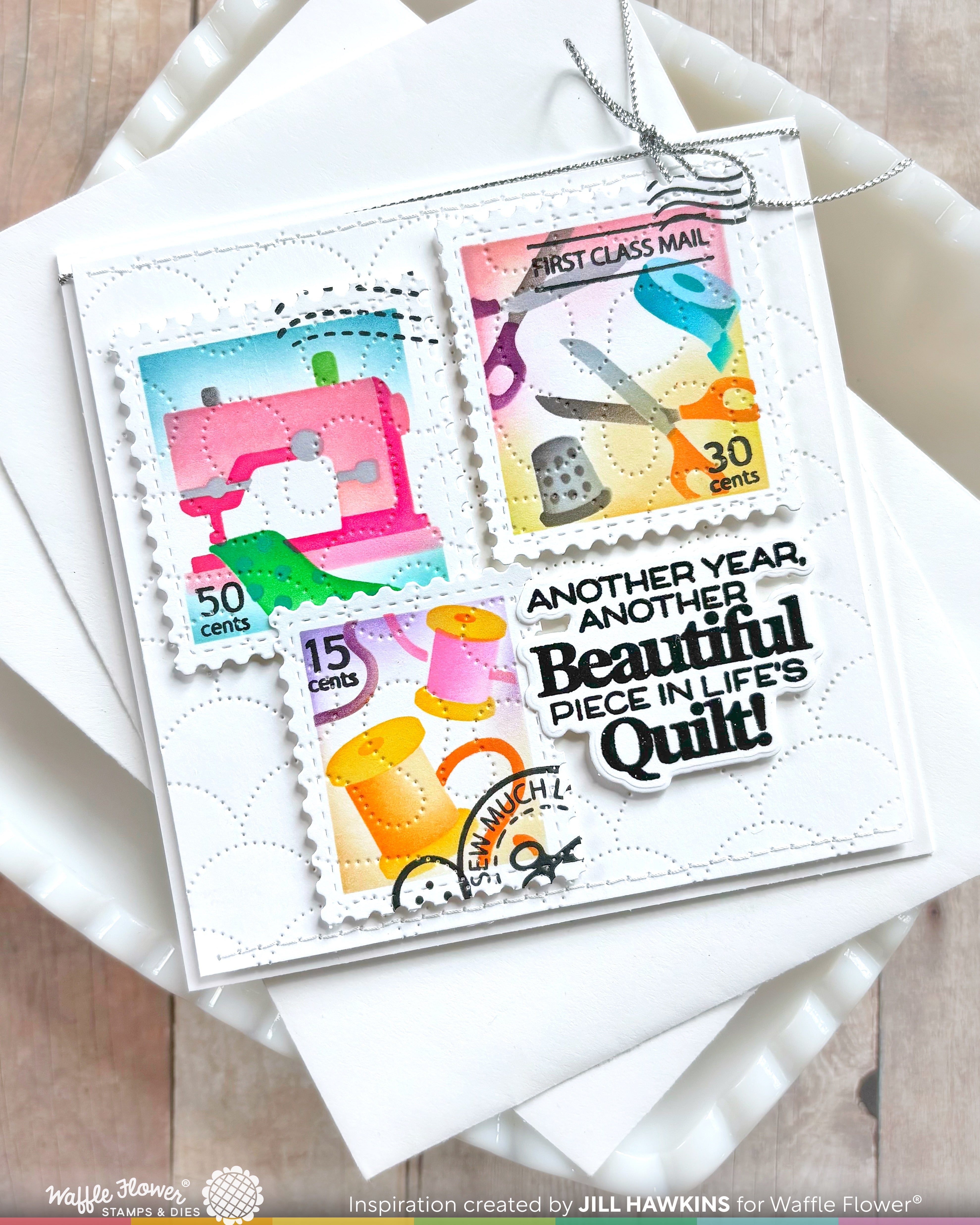 Postage Collage Sew Fun Stamp Set – WaffleFlower.com