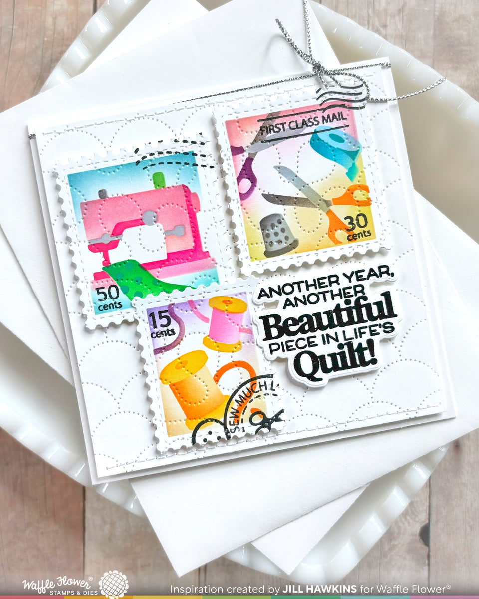 Postage Collage Sew Fun Stamp Set – WaffleFlower.com