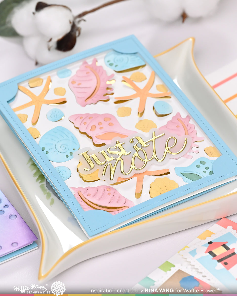 Seashell Texture Die – WaffleFlower.com