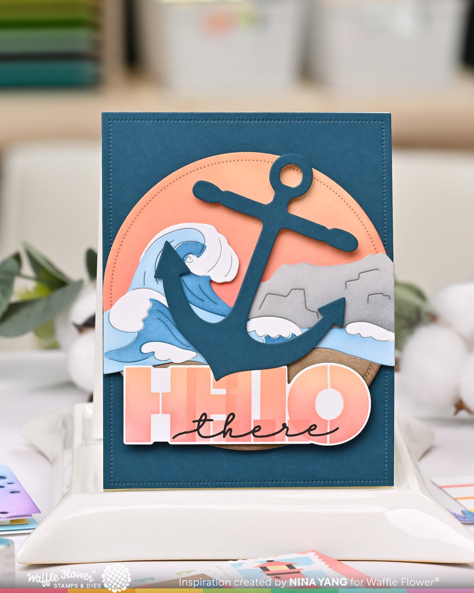 Overlapping Hello Additions Stamp Set – WaffleFlower.com