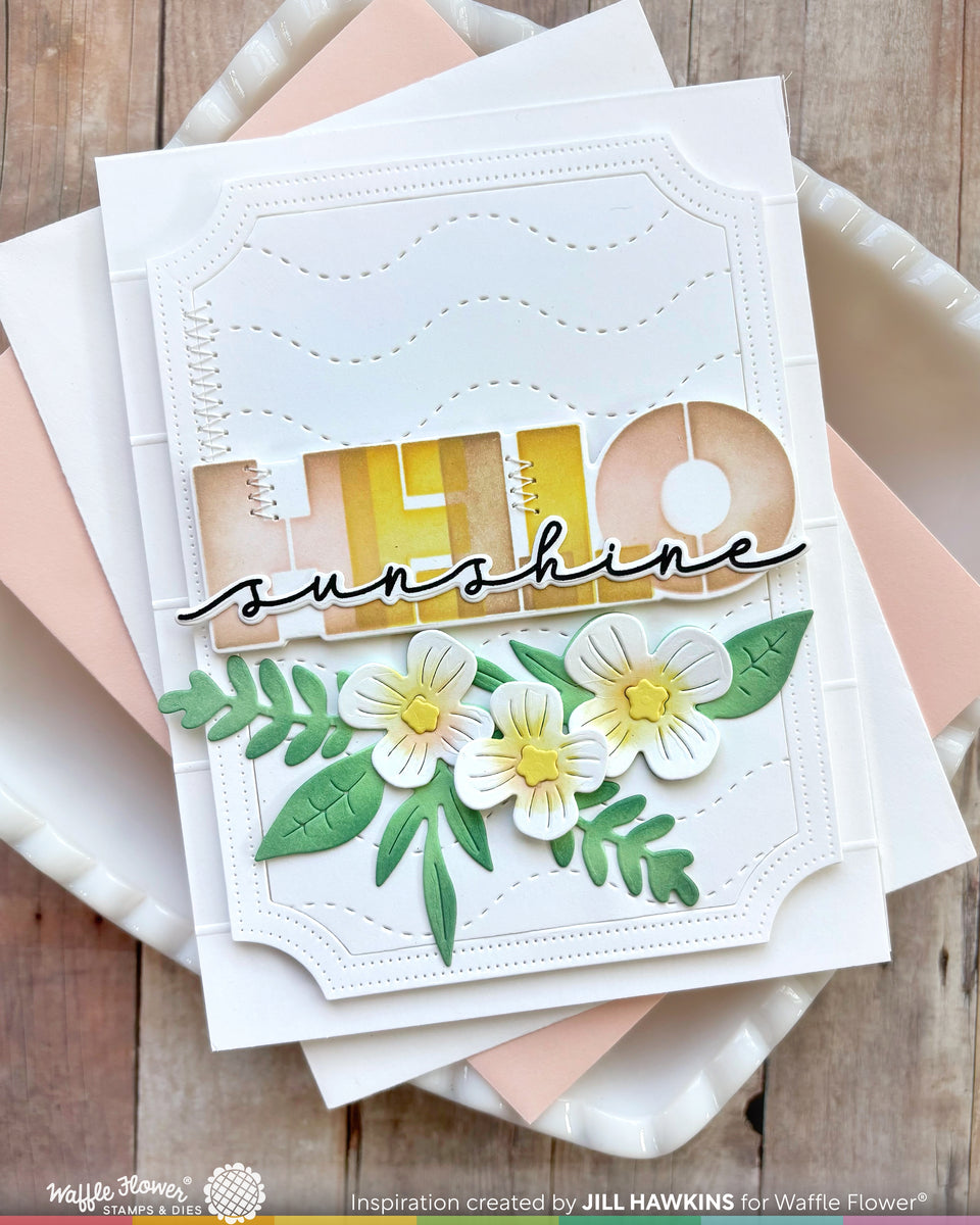 Overlapping Hello Additions Stamp Set – WaffleFlower.com