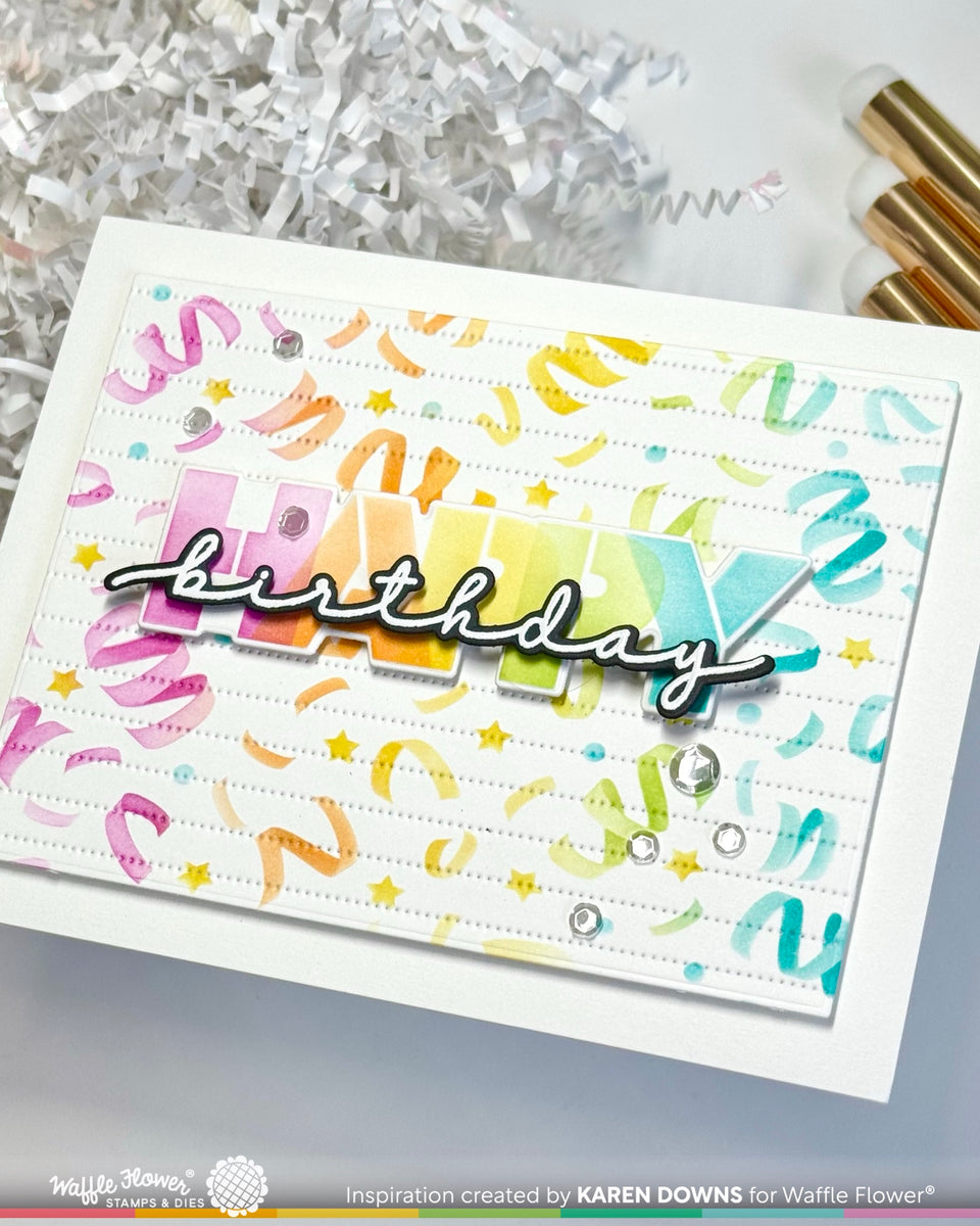 Overlapping Happy Additions Stamp Set – WaffleFlower.com