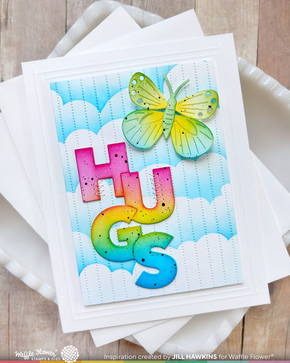 Overlapping Vertical Hugs Word Die – WaffleFlower.com