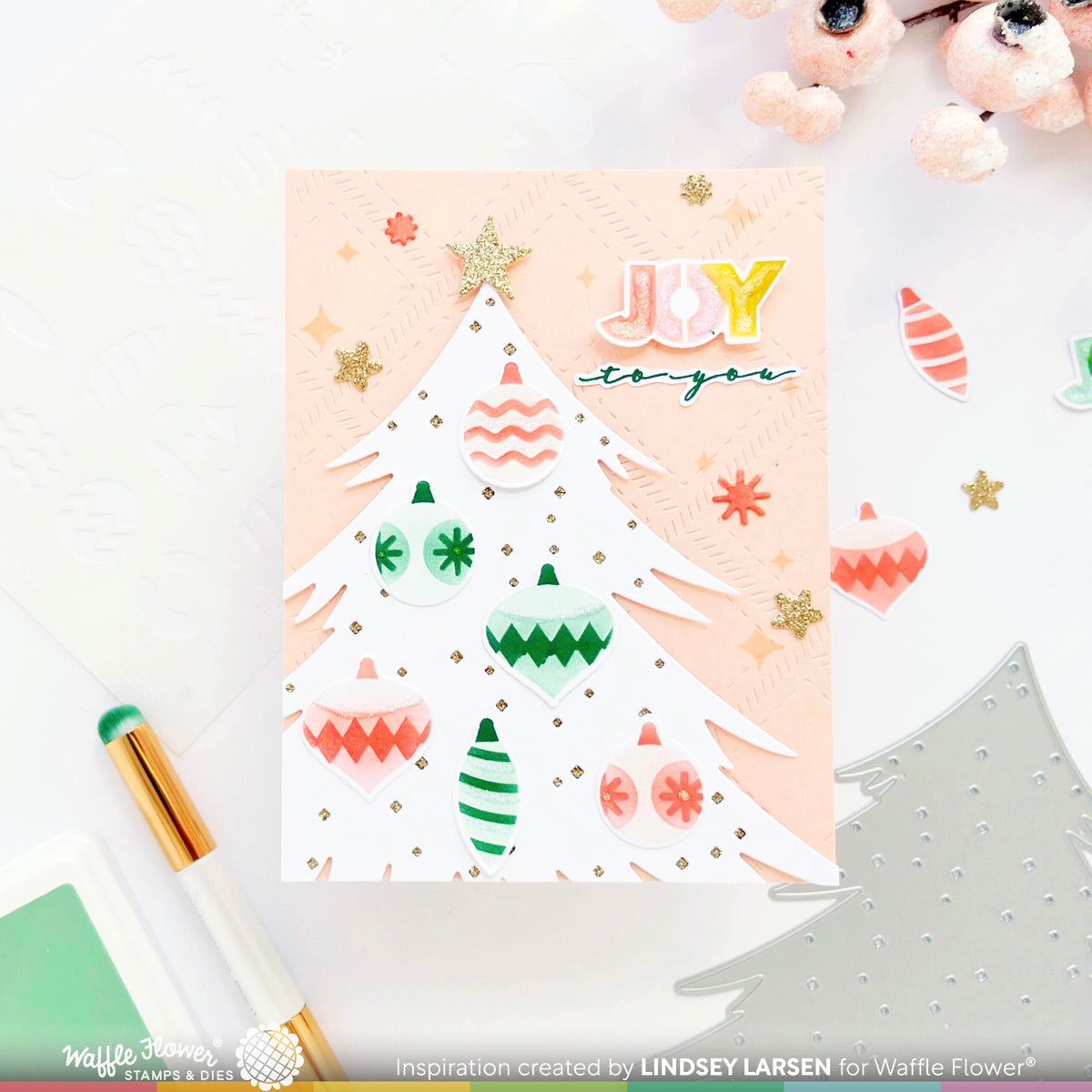 Overlapping Christmas Additions Stamp Set – WaffleFlower.com