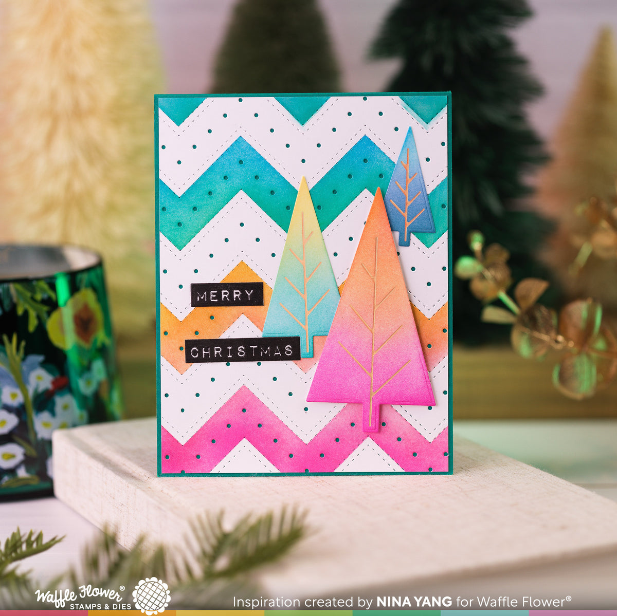 Triangle Trees Foil Plate – WaffleFlower.com