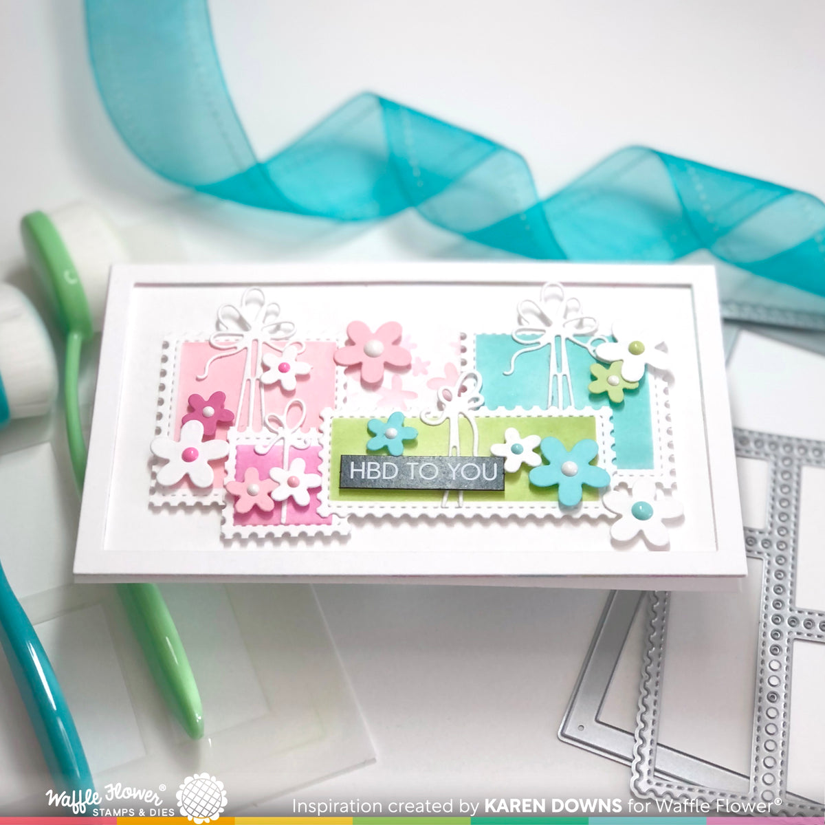 Mini Slimline Rectangle Frames Die – WaffleFlower.com