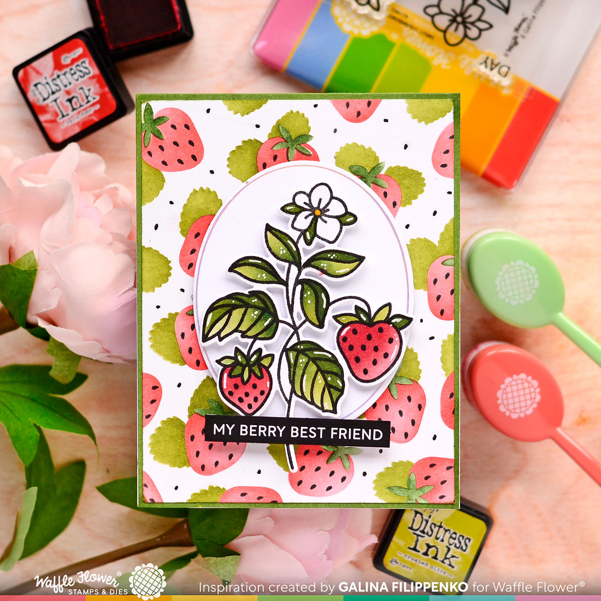 Sweet Strawberry Stamp Set – WaffleFlower.com