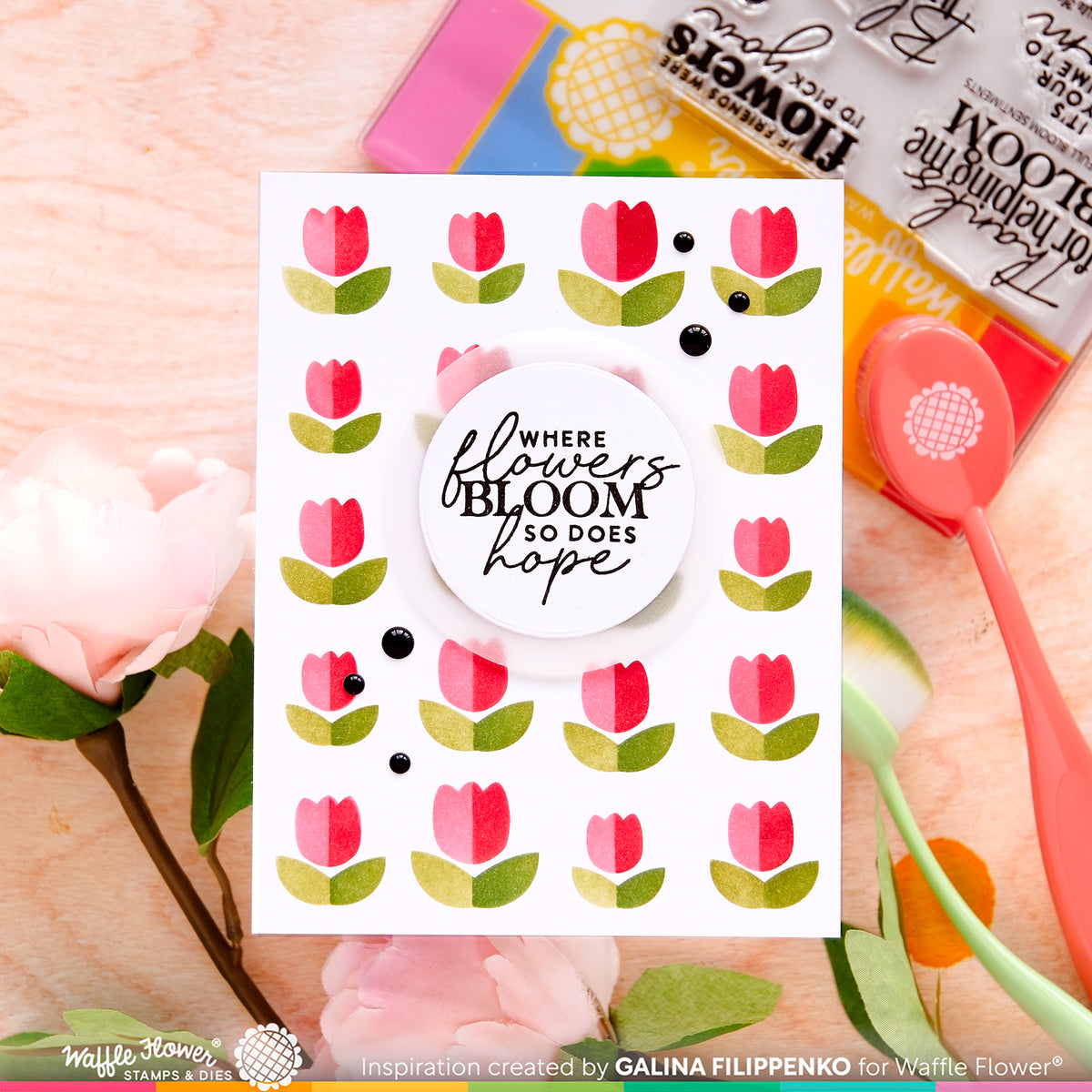 Full Bloom Sentiments Stamp Set – WaffleFlower.com