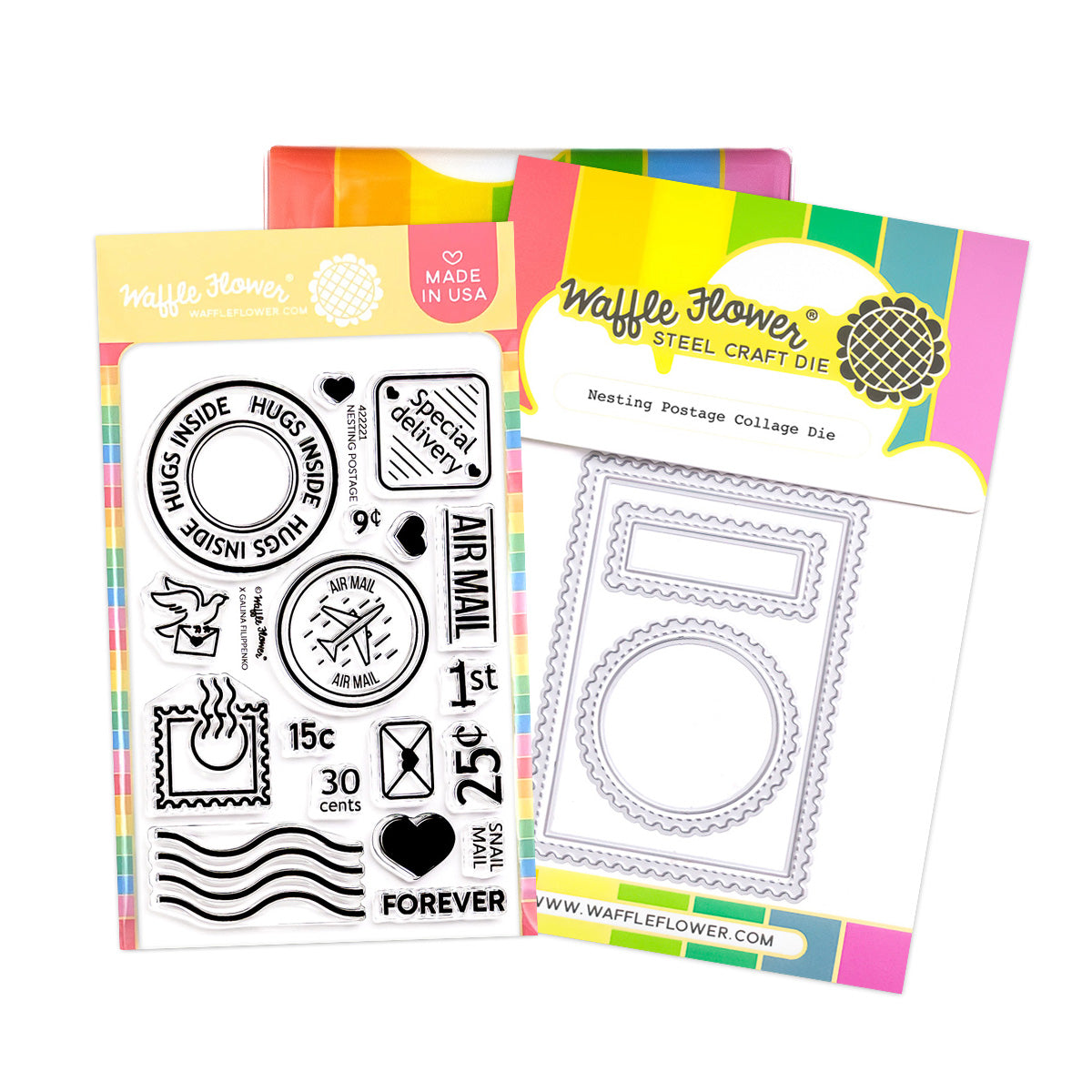 Nesting Postage Collage Combo – WaffleFlower.com