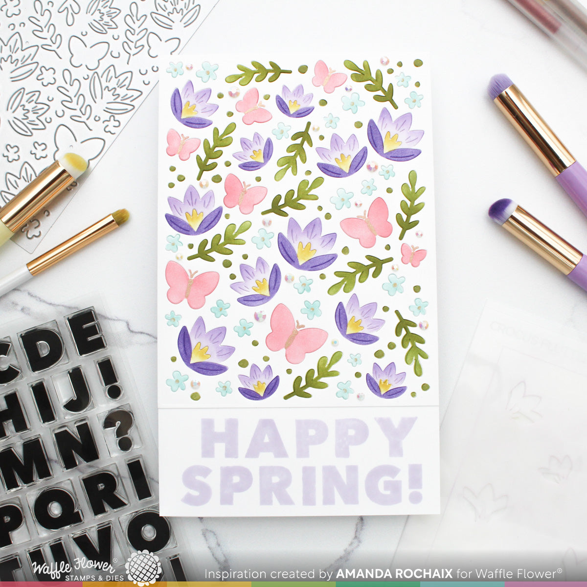 Overlapping Alpha Stamp Set – WaffleFlower.com