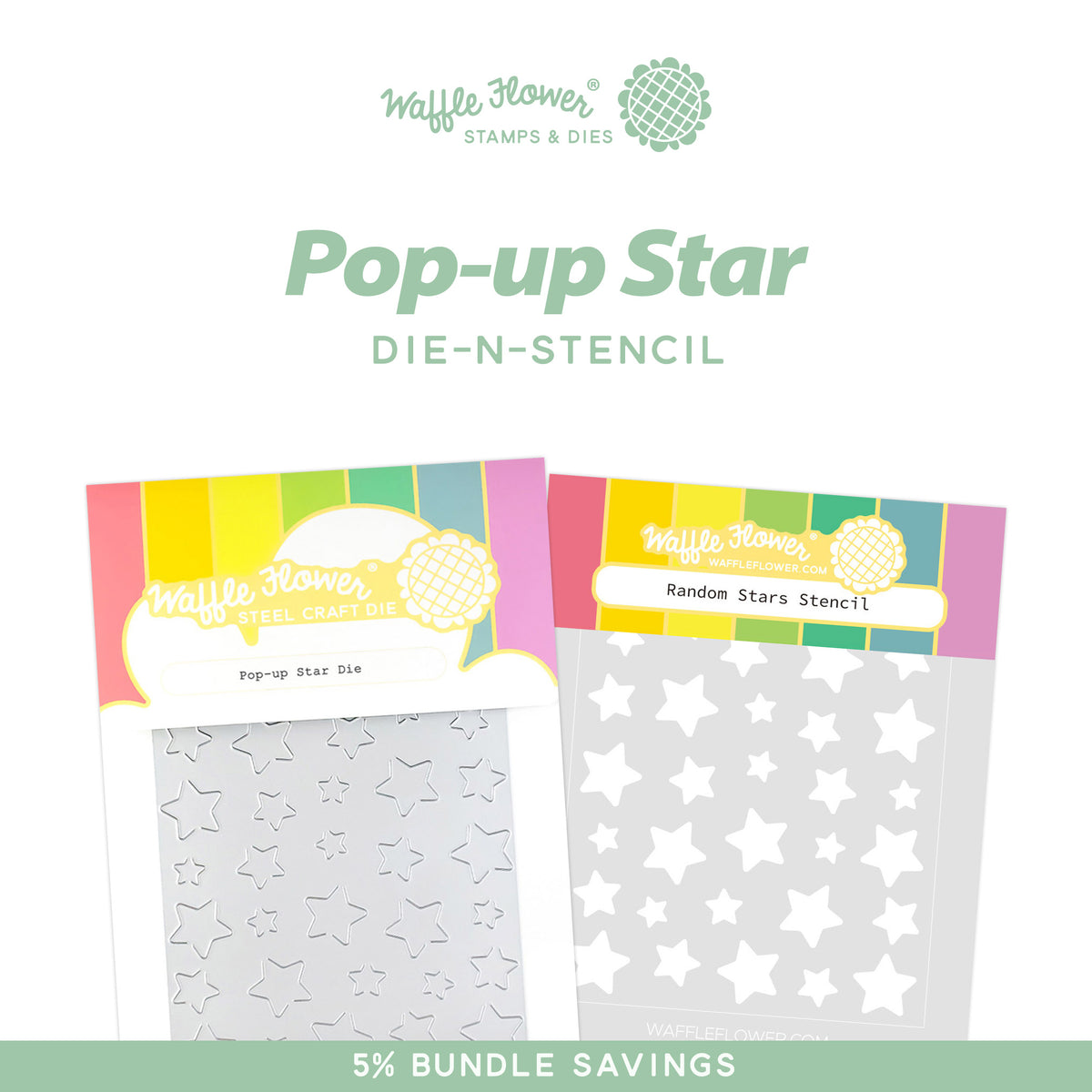 Pop-up Star Die-n-stencil – WaffleFlower.com