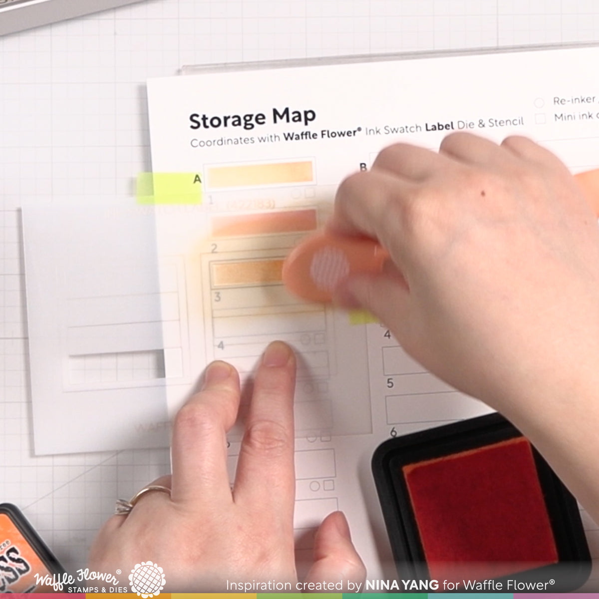 Free Printables for Ink Swatch Label Die & Stencil – WaffleFlower.com