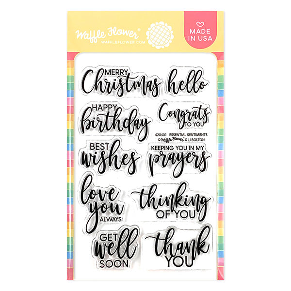 Essential Sentiments Stamp Set – WaffleFlower.com